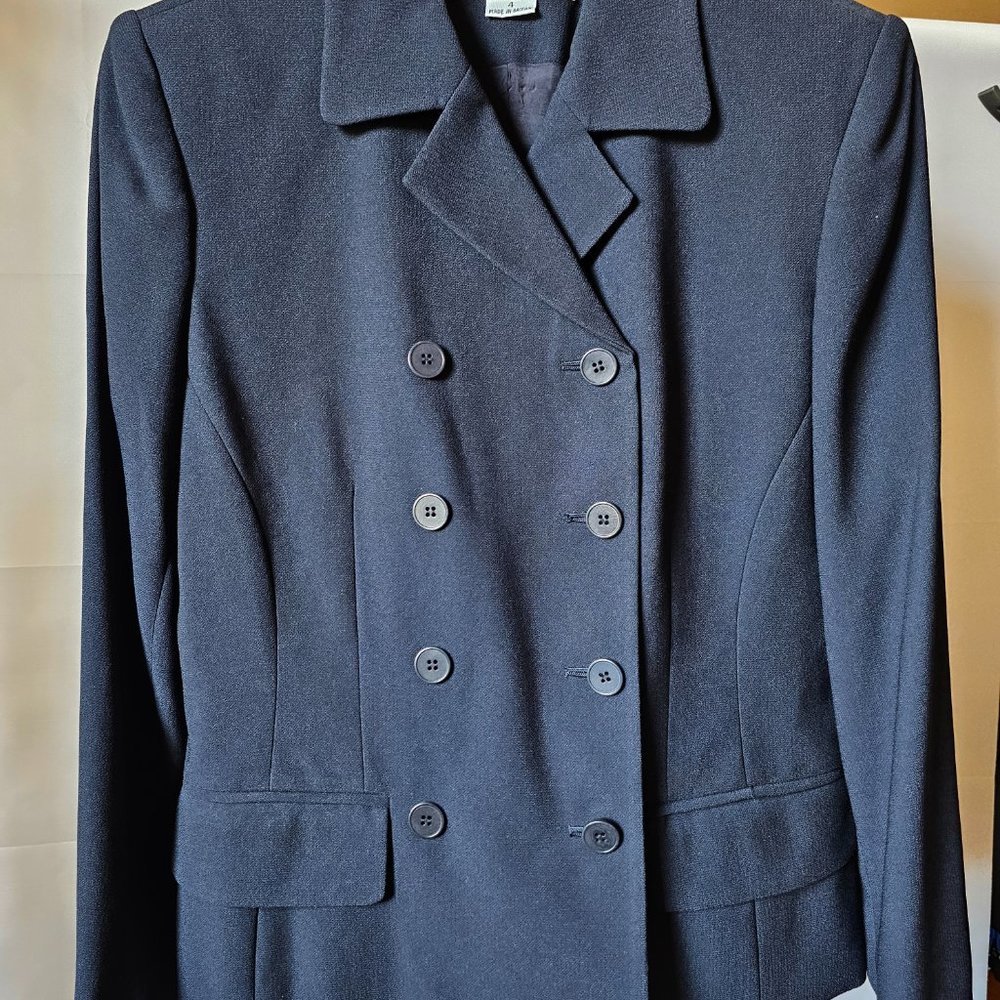 Chaus Petite Double Breasted Black Suit Jacket - Size… - Gem